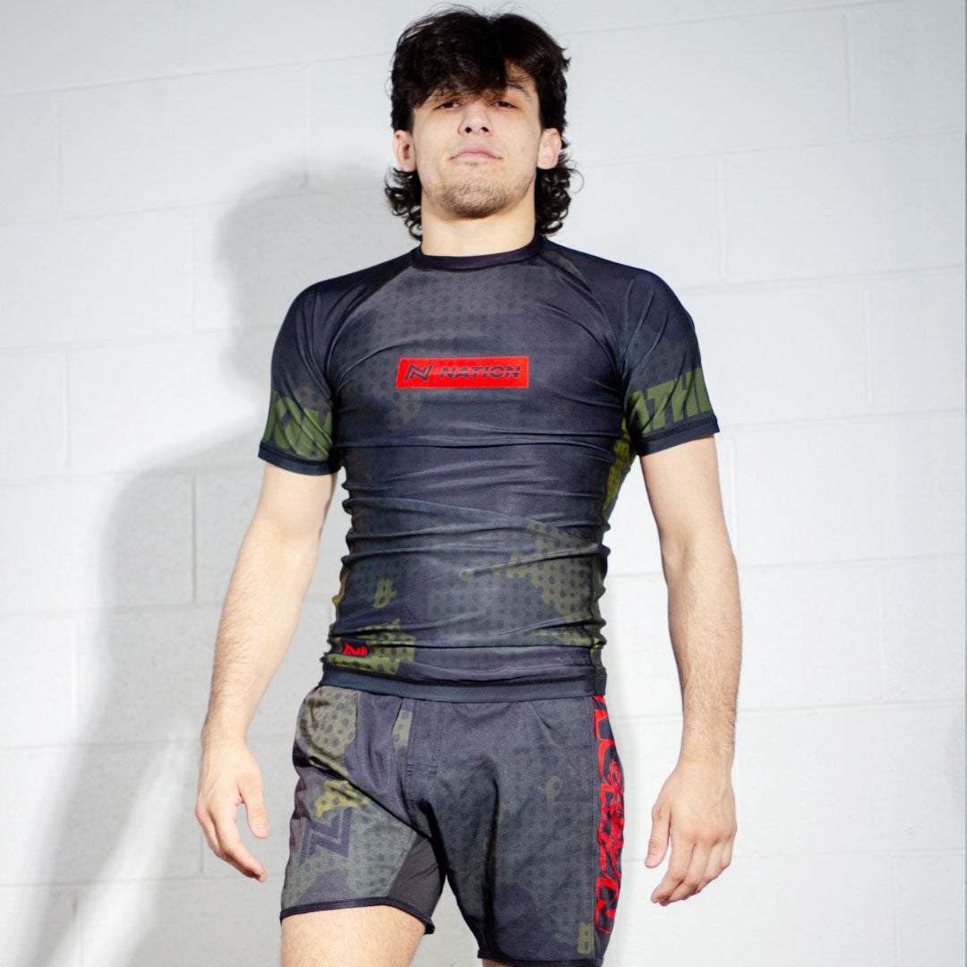BJJ Rash Guard Set Combat Fatigues | Camo | Grappling Nation Athletic ...