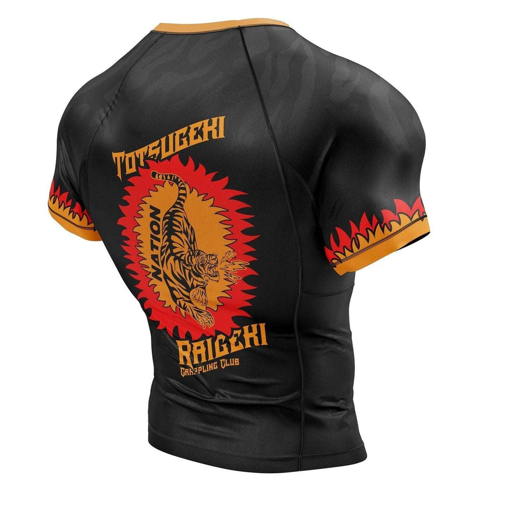 White Short Sleeve BJJ Rash Guard - Death Cuddles - Nation Athletics Bjj