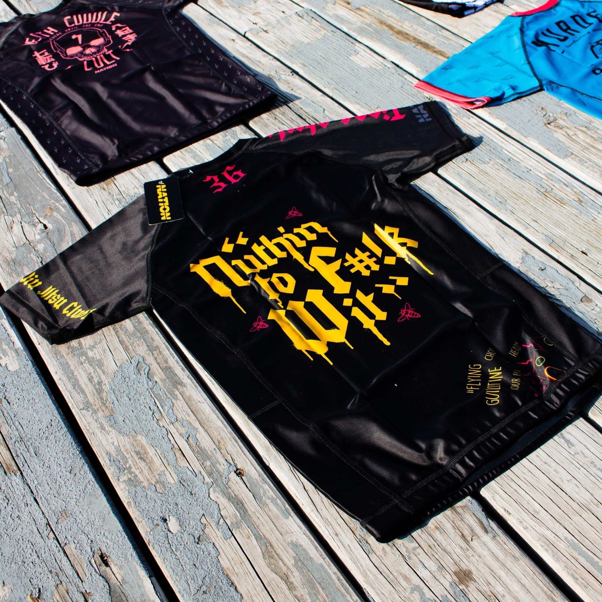 Nation Athletic Jiu JItsu | Short Sleeve BJJ Rash Guards | Wu Jitsu ...