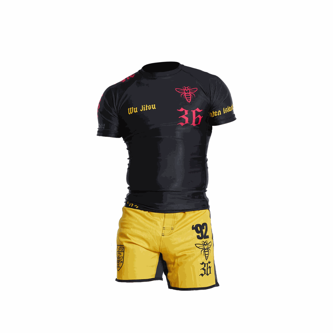 Wu Jitsu BJJ Rash Guard Set | Multicolor BJJ Shorts Bundle – Nation ...