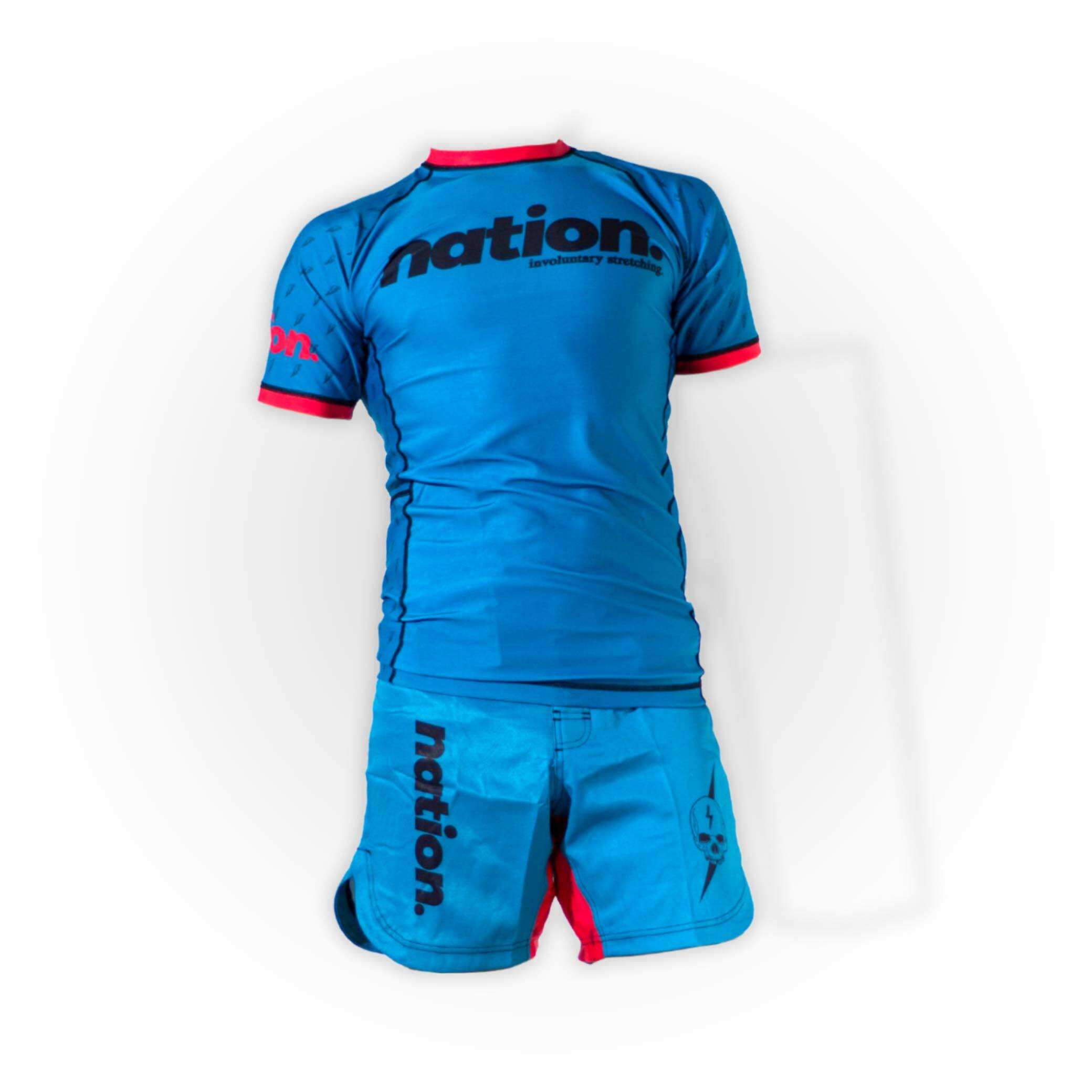 Rash Guard Set | Men's No-Gi Jiu Jitsu Gear | Blue | Murder Yoga ...