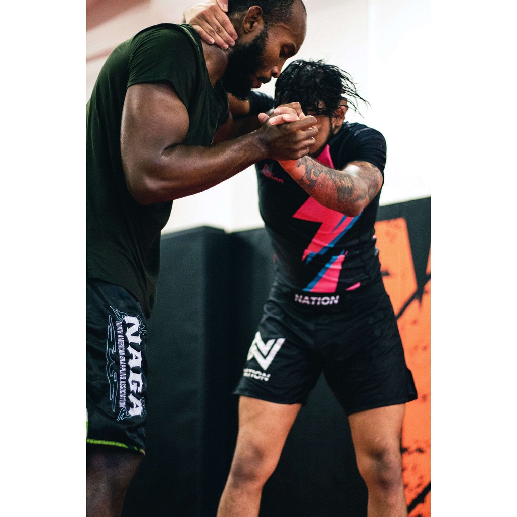 Black Short Sleeve BJJ Rash Guard - Death Cuddles - Nation Athletics Bjj